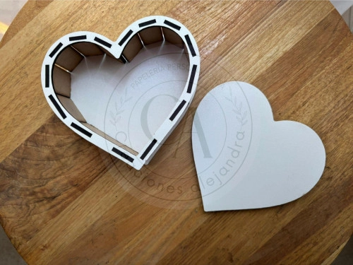 Caja corazon de 12x11,5cm x 4,5 de alto sublimable 1 unidad ...